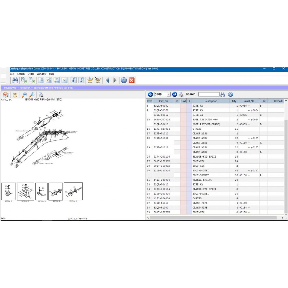 Hyundai HCE E-Catalogue Robex Heavy Parts Catalog 2017 VMware